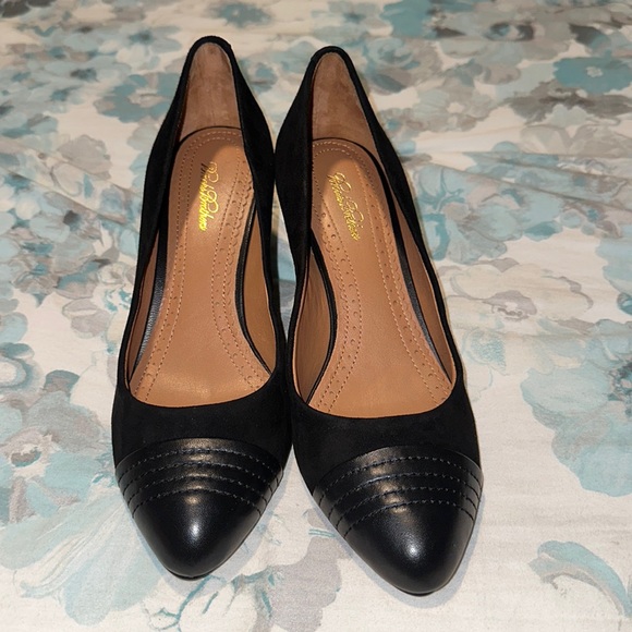 Brooks Brothers | Shoes | Brooks Brothers Black Suede Leather Tip Pumps ...